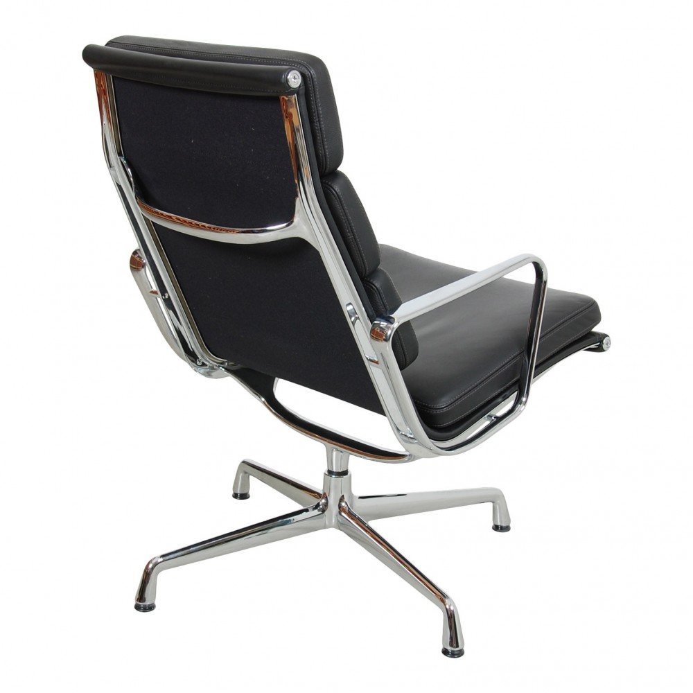 Charles Eames Ea-215 softpad chair in black leather and chrome - CPH-Classic